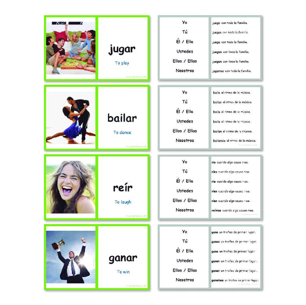 Tarjetas de verbos conjugados – Tic Tac Toy